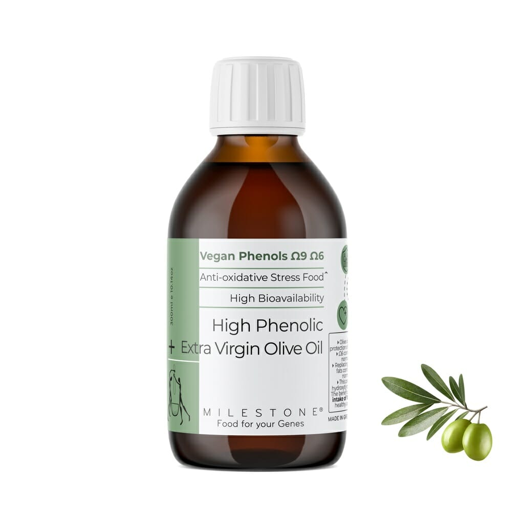 Vegan Omega 3 Algae Oil with High Phenolic Olive Oil | by MILESTONE®
