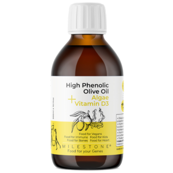 High Phenolic Olive Oil with Algae D3 Oil Archives | MILESTONE®